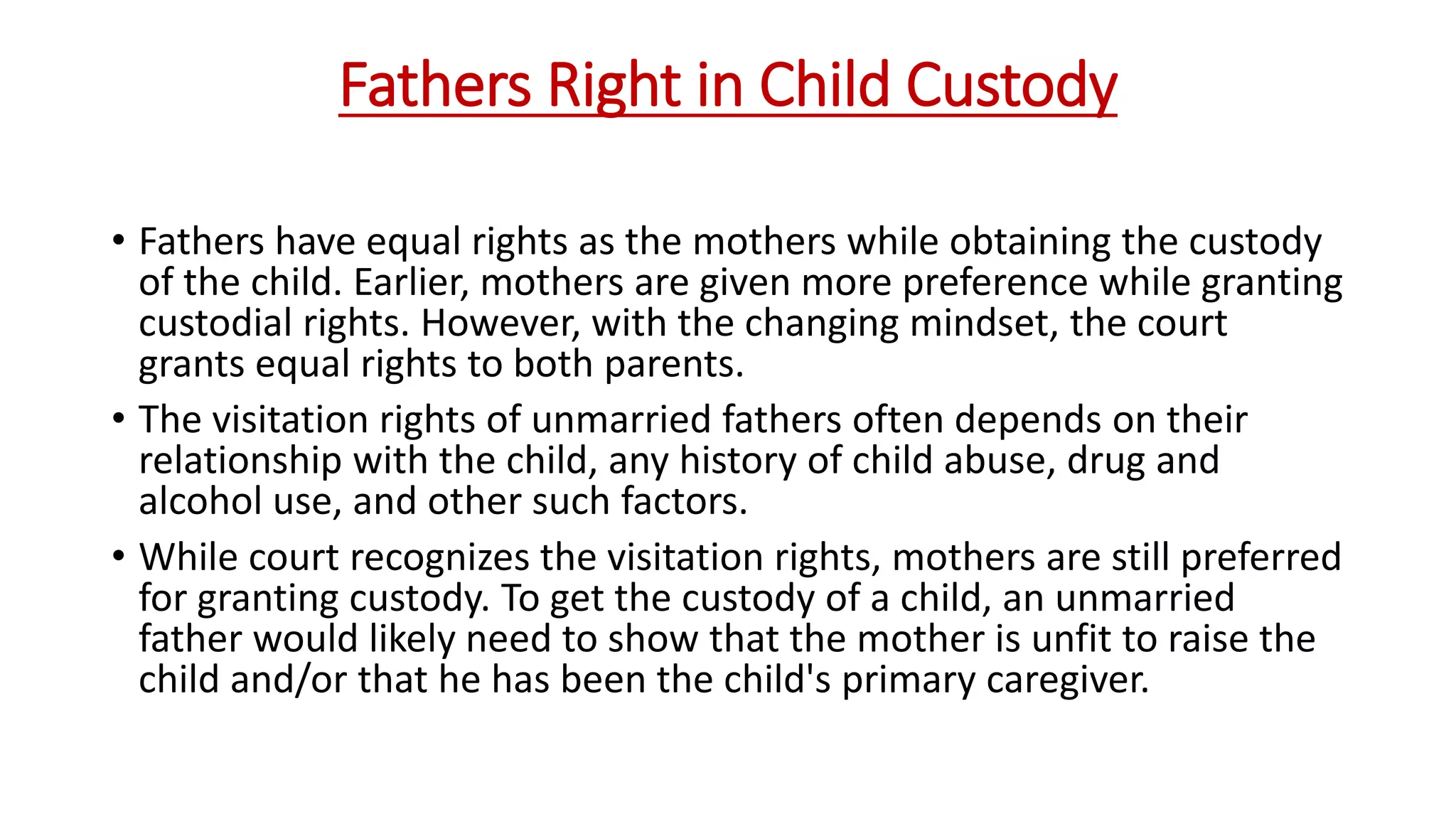 Process of child custody | PPTX