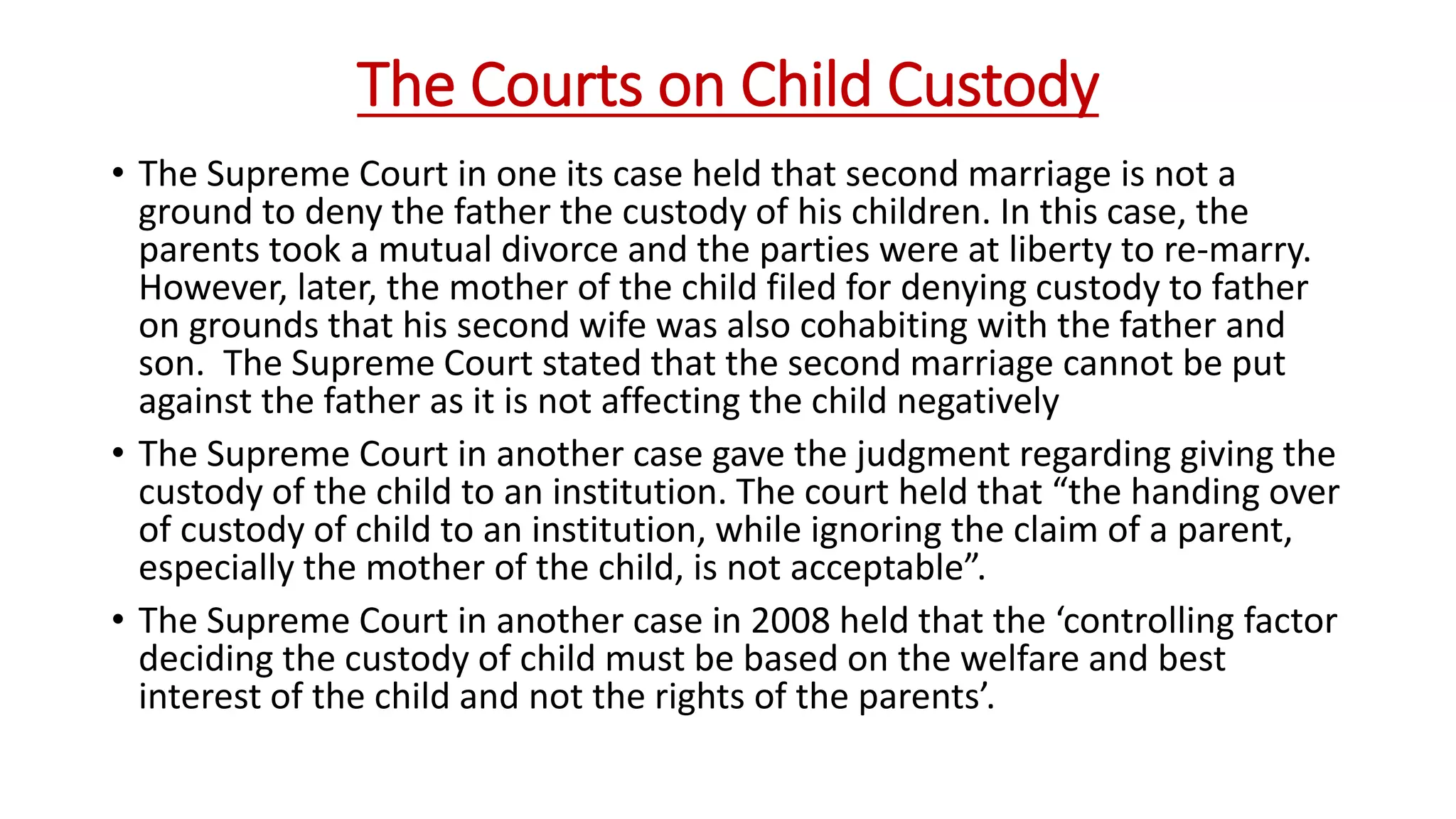 Process of child custody | PPTX