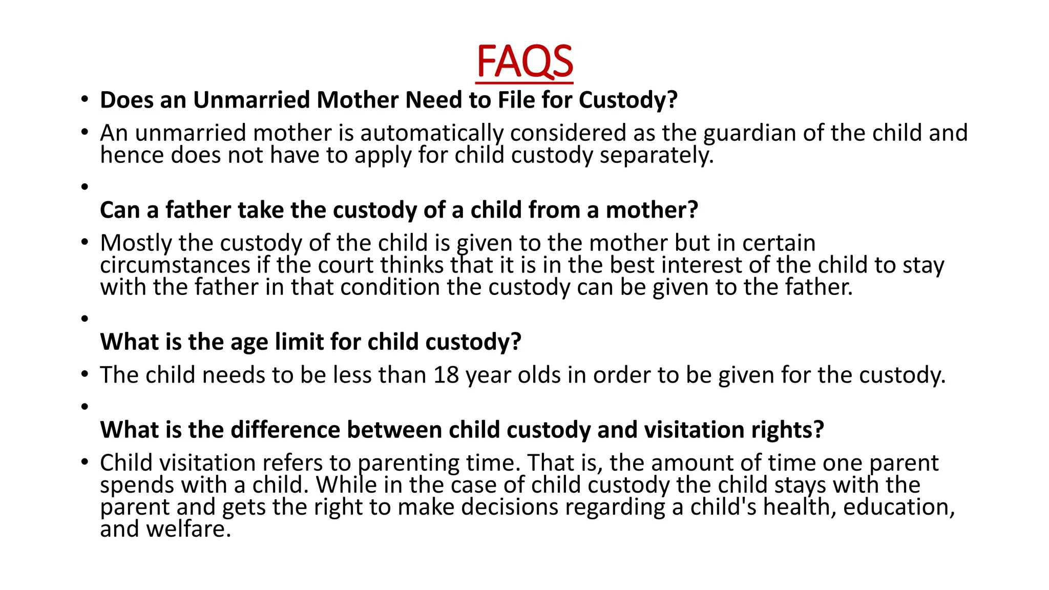 Process of child custody | PPTX
