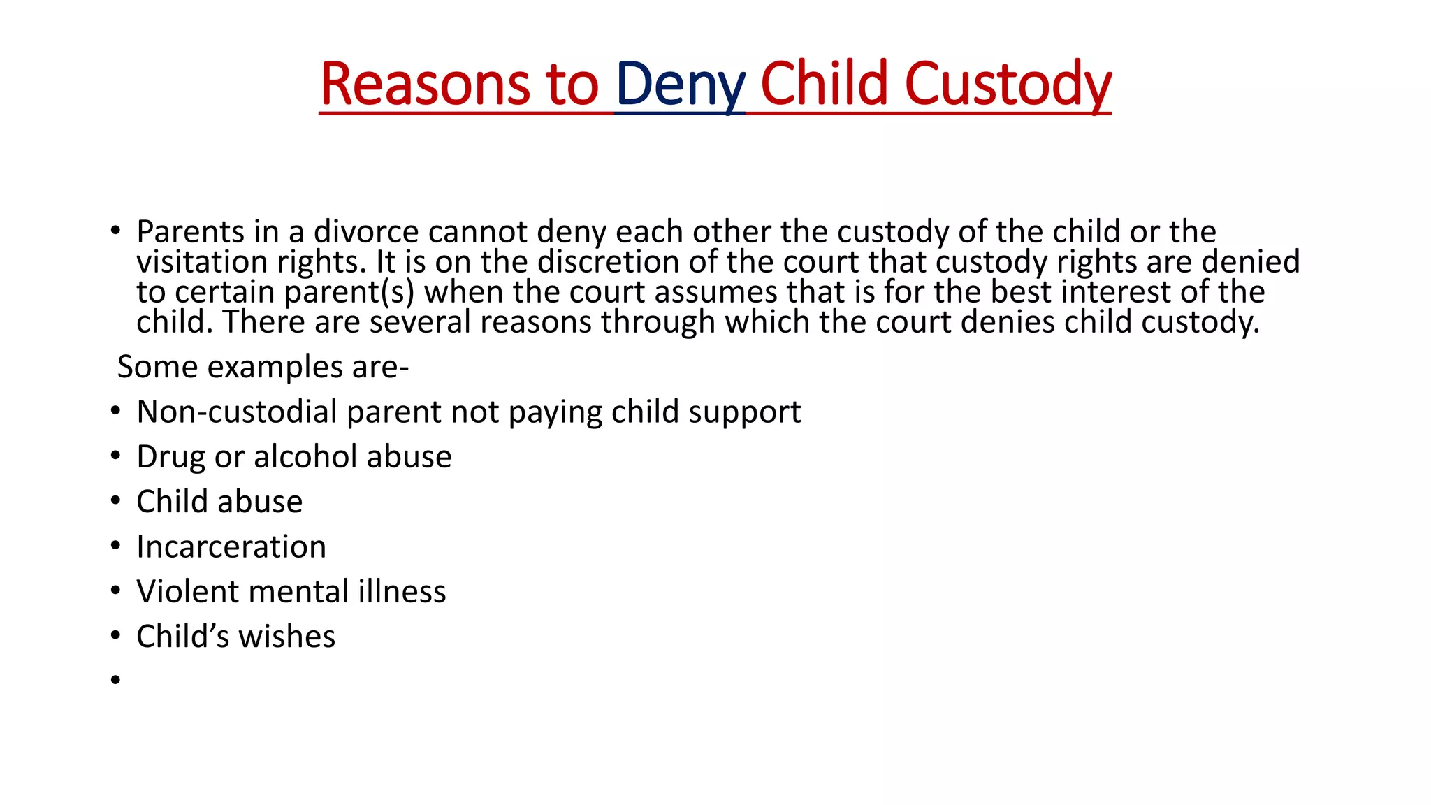 Process of child custody | PPTX