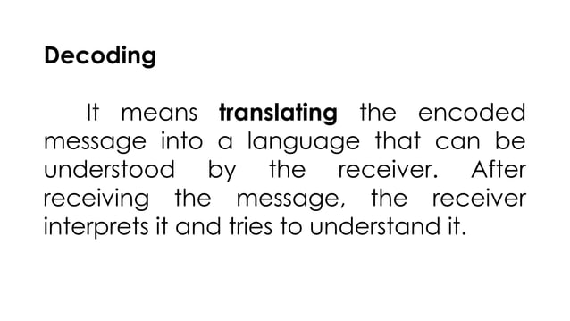 Oral Communication - Process of Communication | PPT