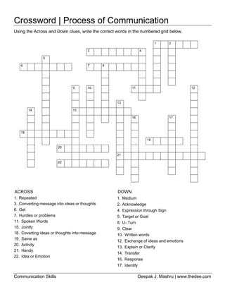 Process of communication through puzzles | PDF