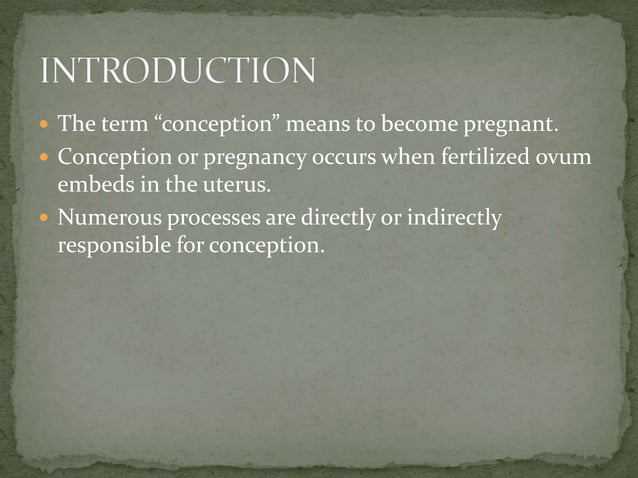 Process of conception | PPTX