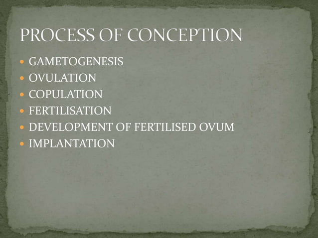 Process of conception | PPTX