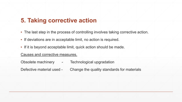 Process of control- Controlling function of management | PPT
