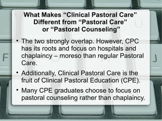 The Process of Learning: Clinical Pastoral Care | PPT