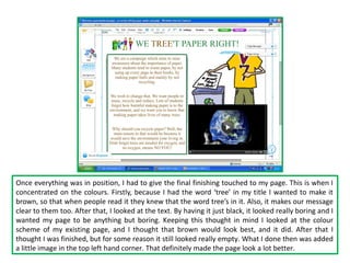 Process of Creating my Page for Website | ODP