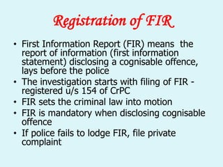 Steps in Criminal Prosecution in india | PPTX