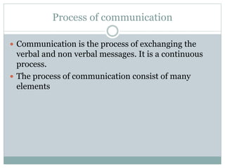 Process of communication | PPTX