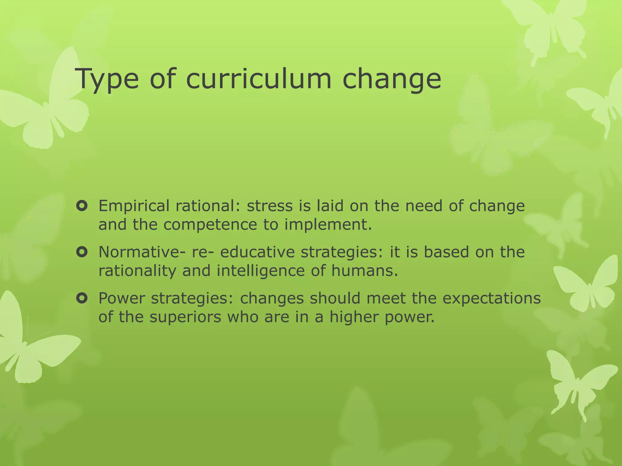 Process of curriculum change | PPTX