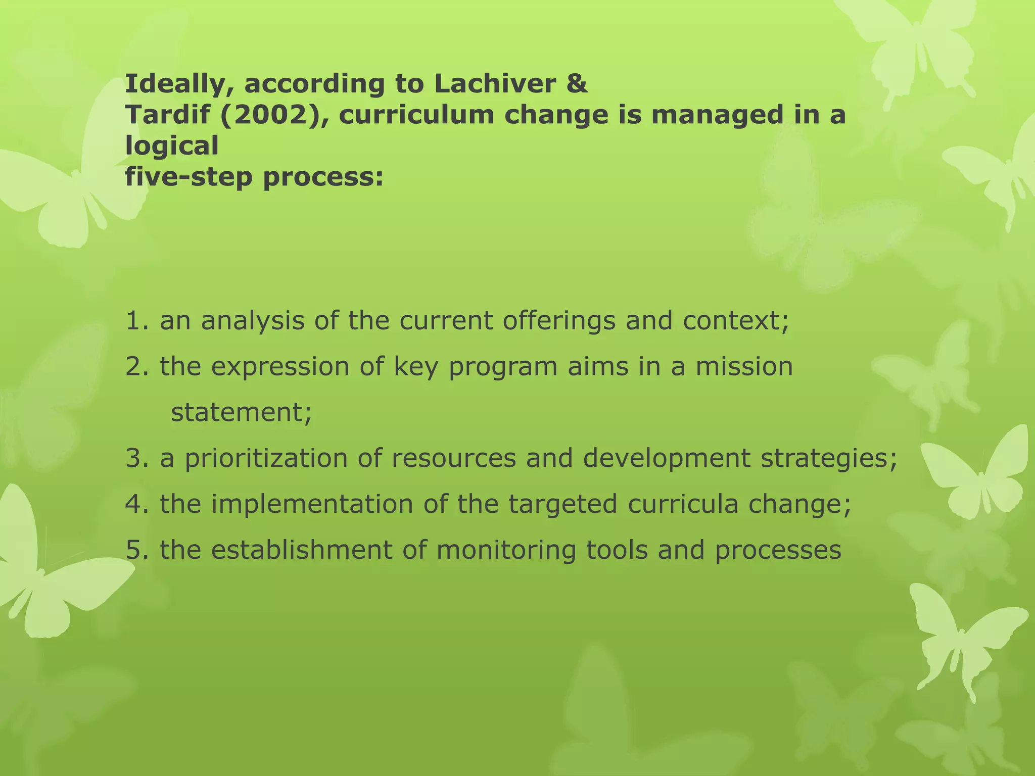 Process of curriculum change | PPTX