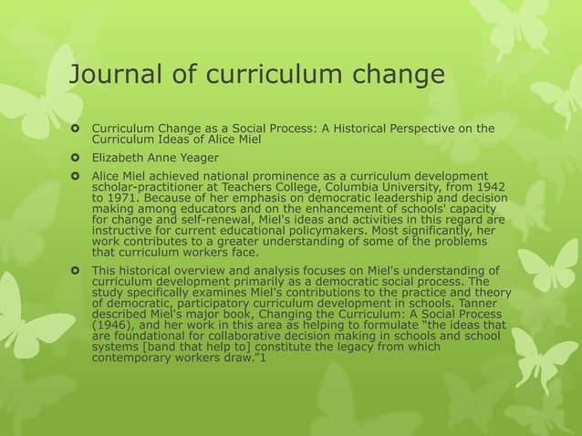Process of curriculum change | PPTX | Primary Education | Education