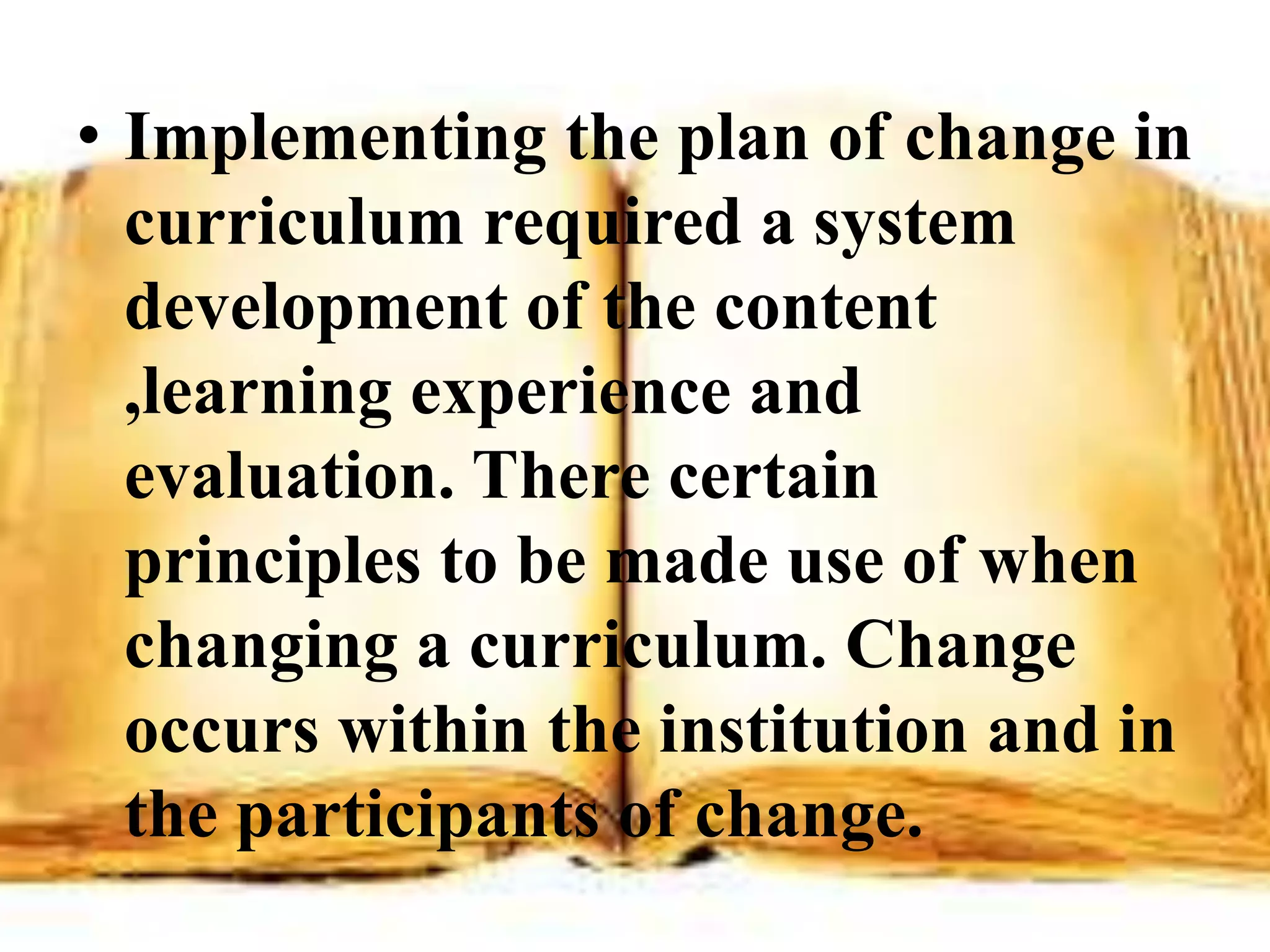 Process of curriculum changes (2) | PPTX
