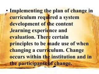 Process of curriculum changes (2) | PPTX