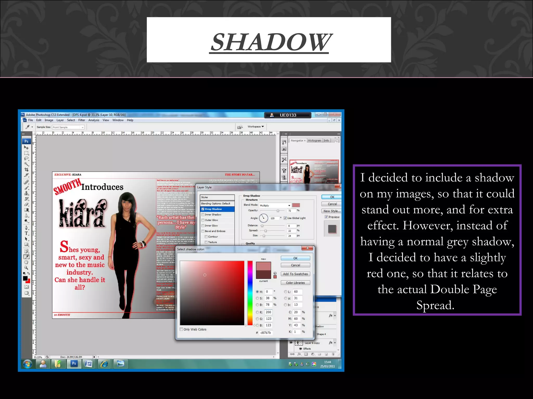 Process Of Double Page Spread - Shadow | PPT | Web Design and HTML | Internet