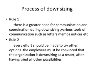 Process of downsizing | PPTX