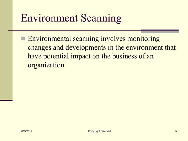 Process of environmental analysis | PPT