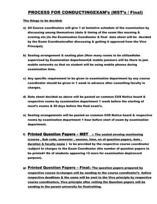 Process of exams | PDF