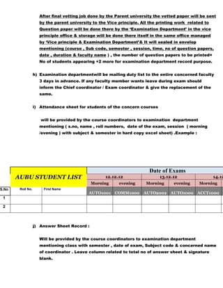 Process of exams | PDF