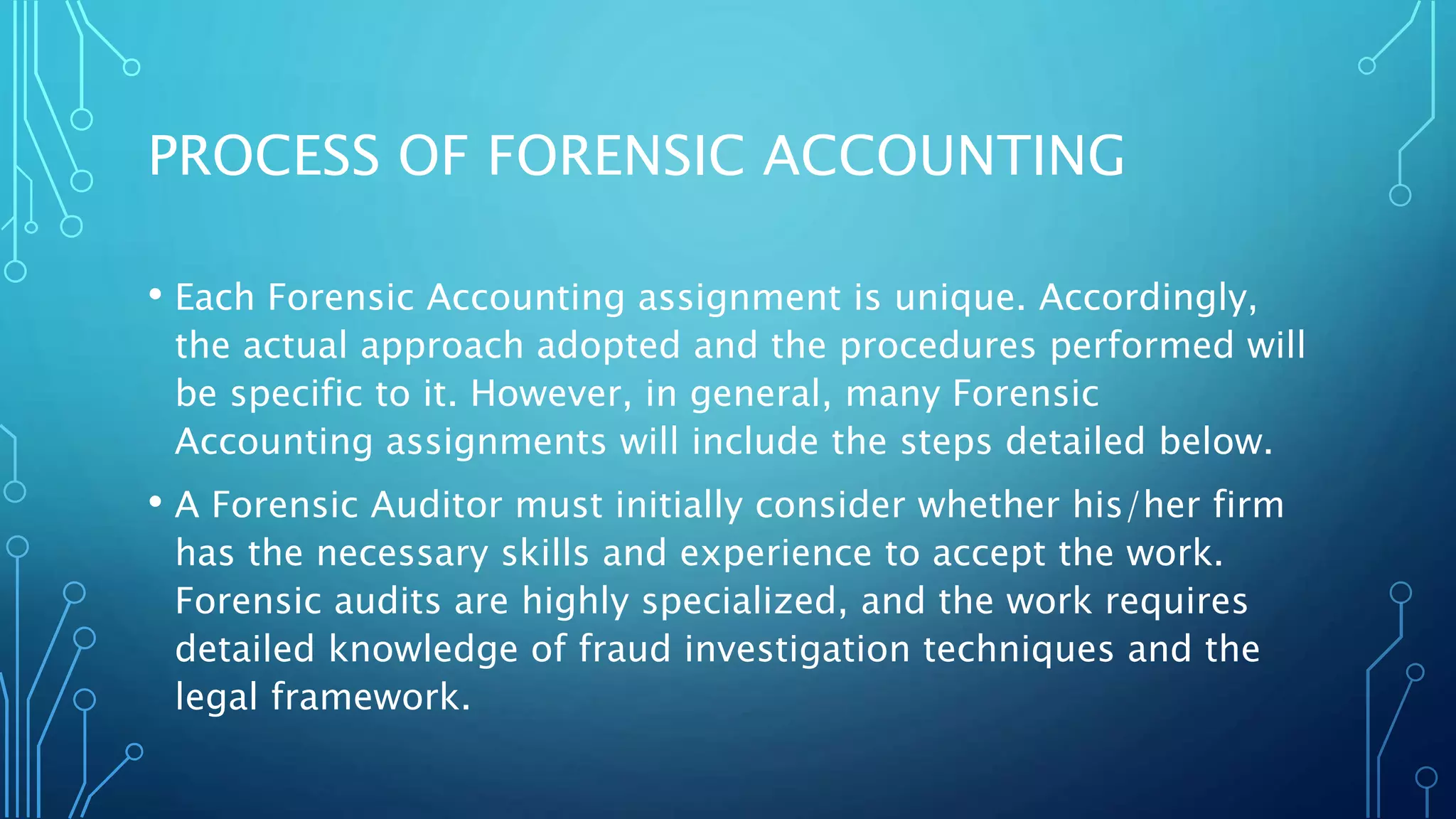 Process of Forensic Accounting | PPTX