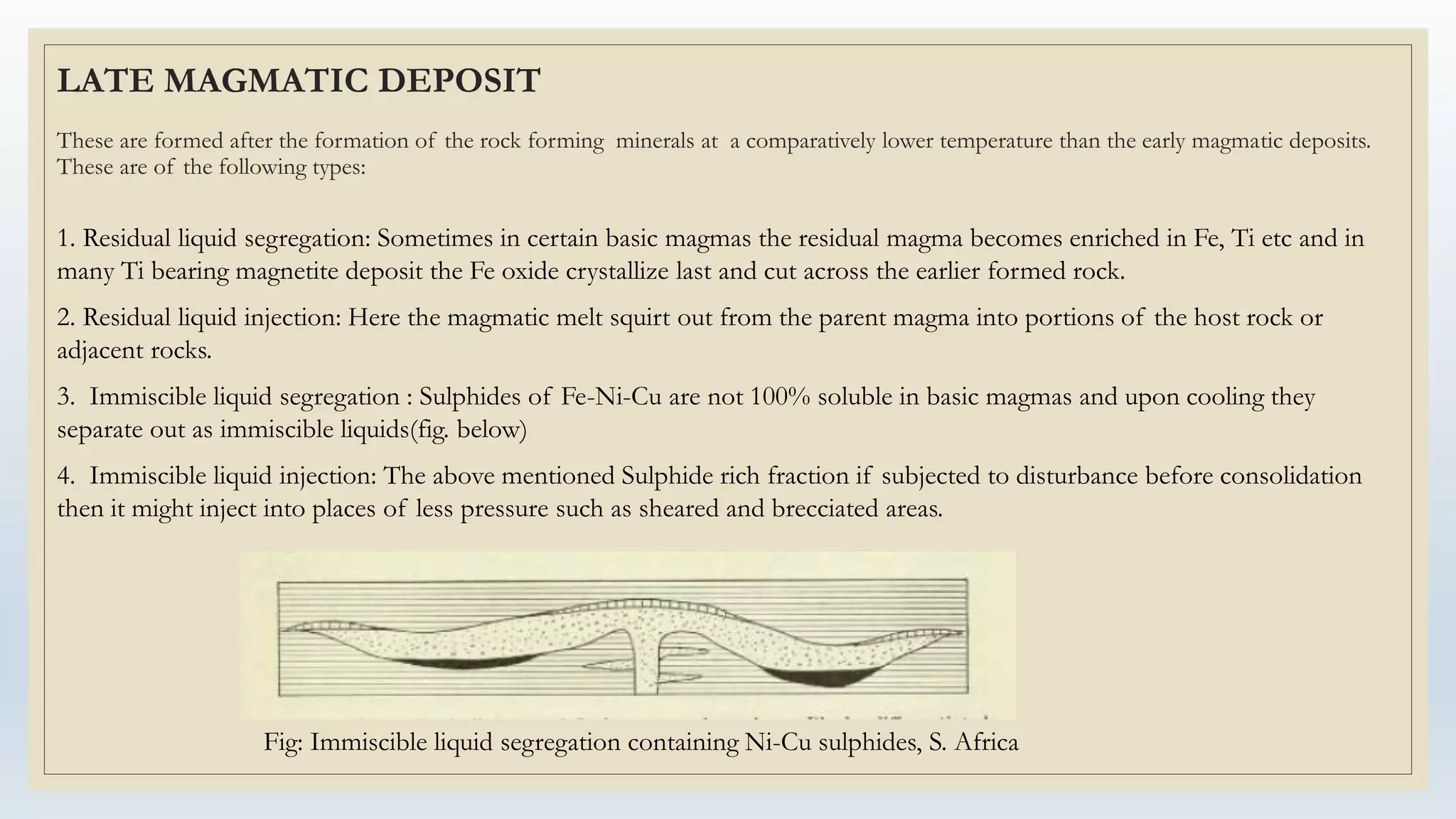 PROCESSES OF FORMATION OF ORE DEPOSIT | PPTX