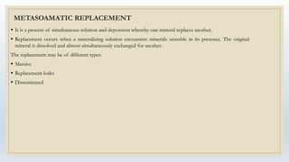 PROCESSES OF FORMATION OF ORE DEPOSIT | PPTX