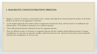 PROCESSES OF FORMATION OF ORE DEPOSIT | PPTX