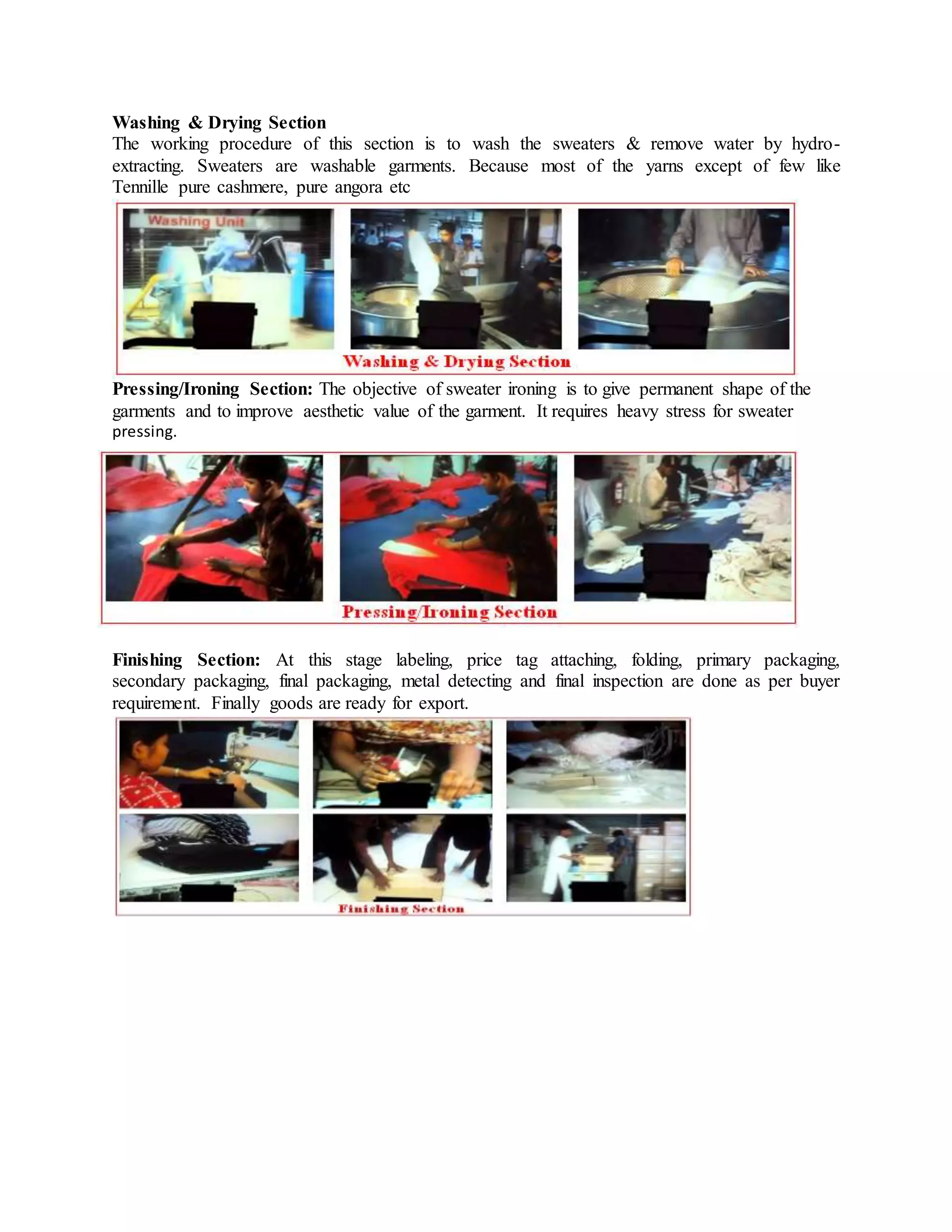 Production Process of fully fashioned knitwear manufacturing. | DOCX