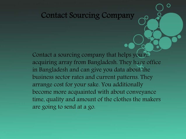 Process of Garment Procurement by Bangladesh Sourcing | PPT