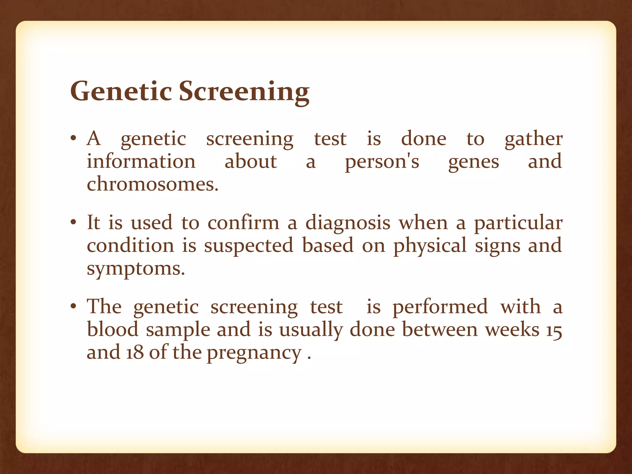Process Of Genetic Screening | PPT