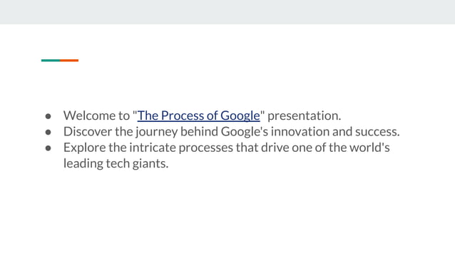 The Process of Google: A Journey through Innovation | PPT