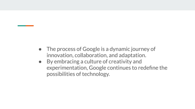 The Process of Google: A Journey through Innovation | PPT