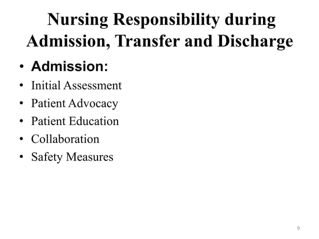 Process of Hospitalization.pptx BSN FON' | PPTX | Eldercare | Family ...