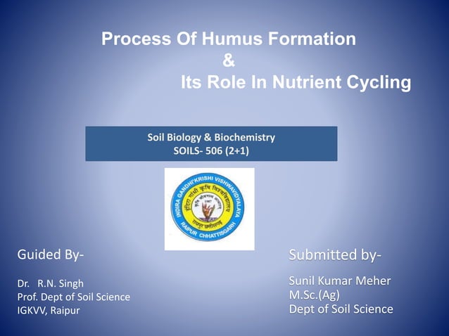 Process of humus formation | PPTX