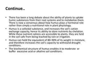 Process of humus formation | PPTX
