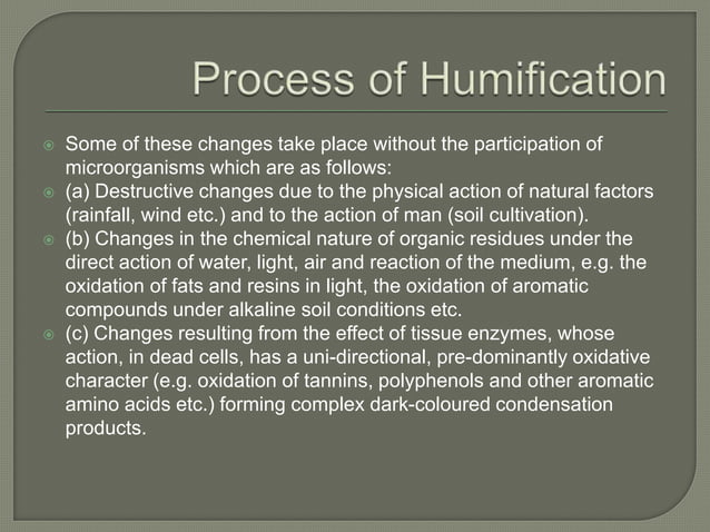 Process of humus formation | PPTX