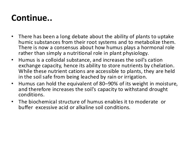 Process of humus formation