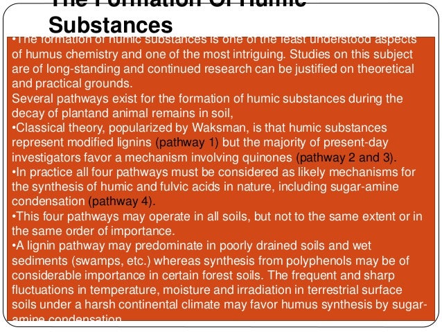 Process of humus formation