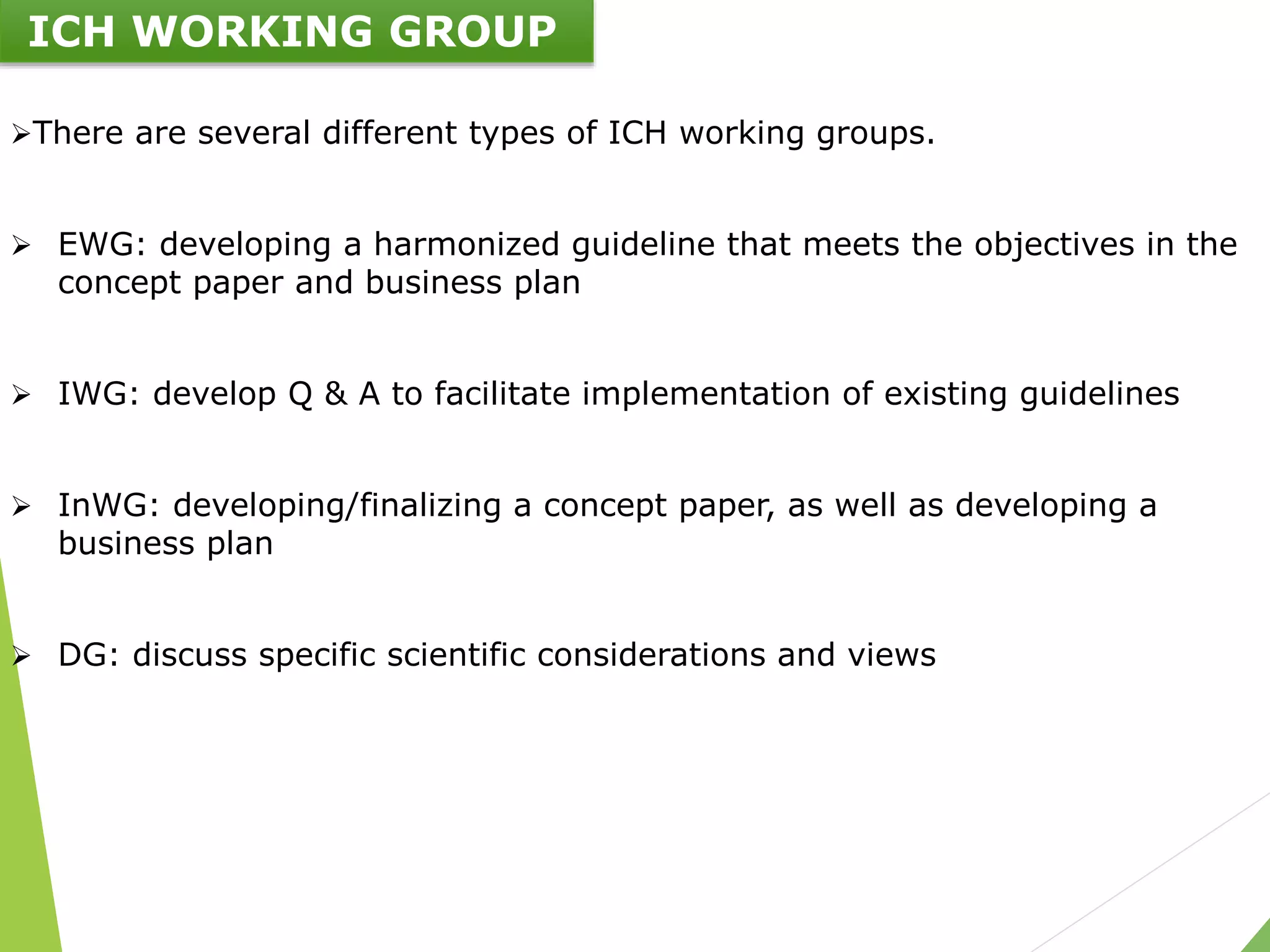 PROCESS OF ICH (International Council for Harmonisation) | PPTX