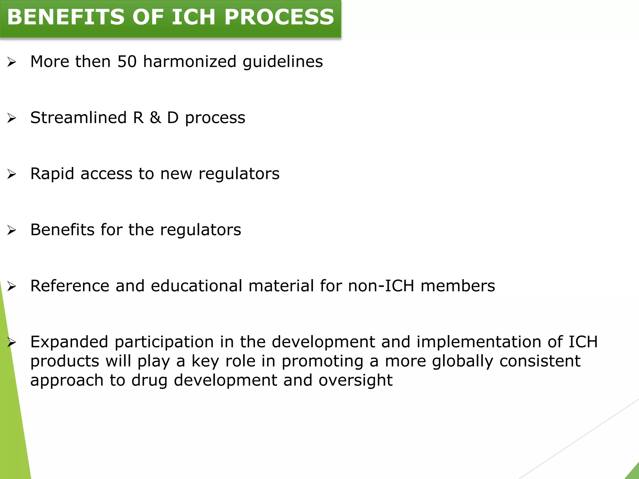 PROCESS OF ICH (International Council for Harmonisation) | PPTX