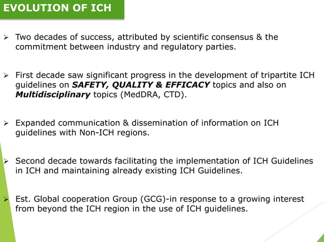 PROCESS OF ICH (International Council for Harmonisation) | PPTX
