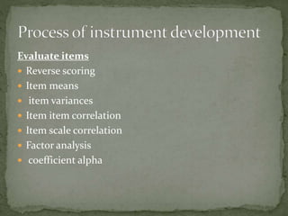 Process of instrument develoment | PPT