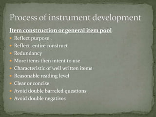 Process of instrument develoment | PPT