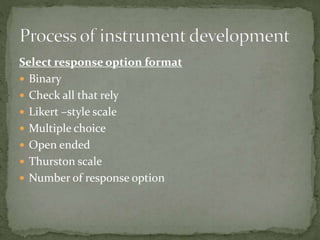 Process of instrument develoment | PPT