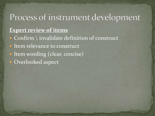 Process of instrument develoment | PPT