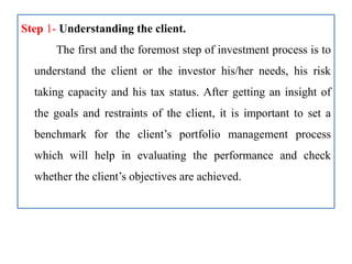 Process of investment | PPTX