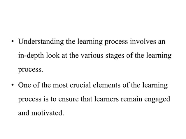 Process of learning | PPT