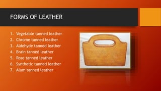 Process of leather manufacturing | PPTX