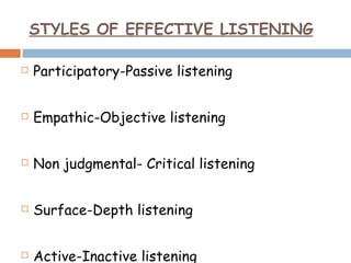 Process of listening | PPT