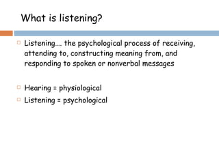Process of listening | PPT
